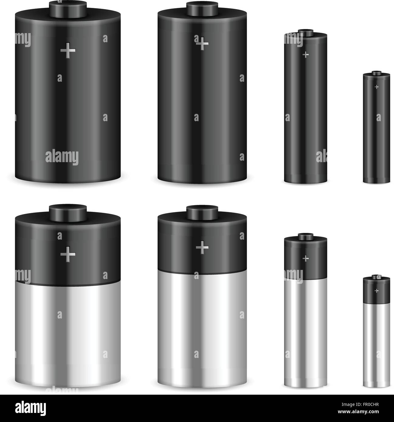 Battery set on a white background. Vector illustration Stock Vector ...