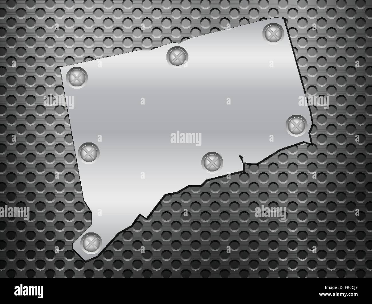 Connecticut metal map on a black metal grid Stock Vector Image & Art ...