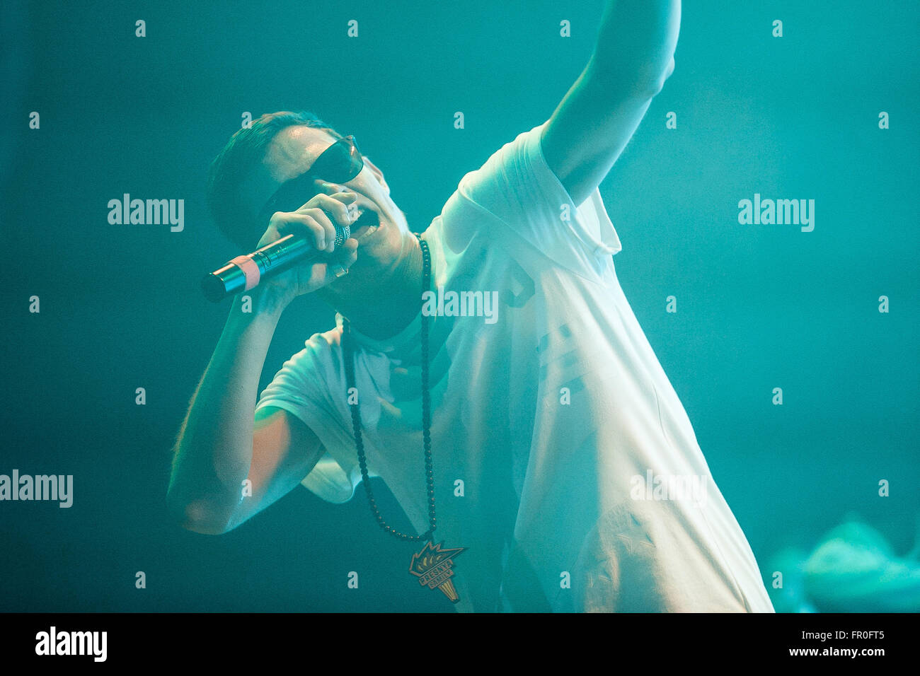 MOSCOW - 26 SEPTEMBER, 2015 : Russian rapper Kravz presents his new ...