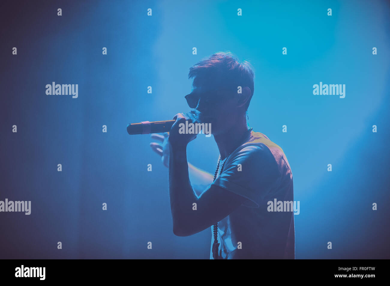 MOSCOW - 26 SEPTEMBER, 2015 : Russian rapper Kravz presents his new ...