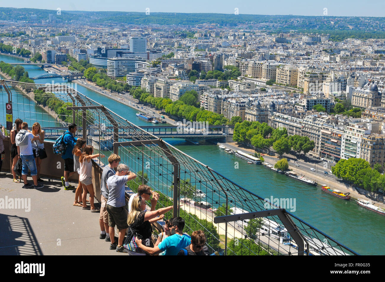 Aerial view of Paris, France as seen from Eiffel Tower Stock Photo - Alamy