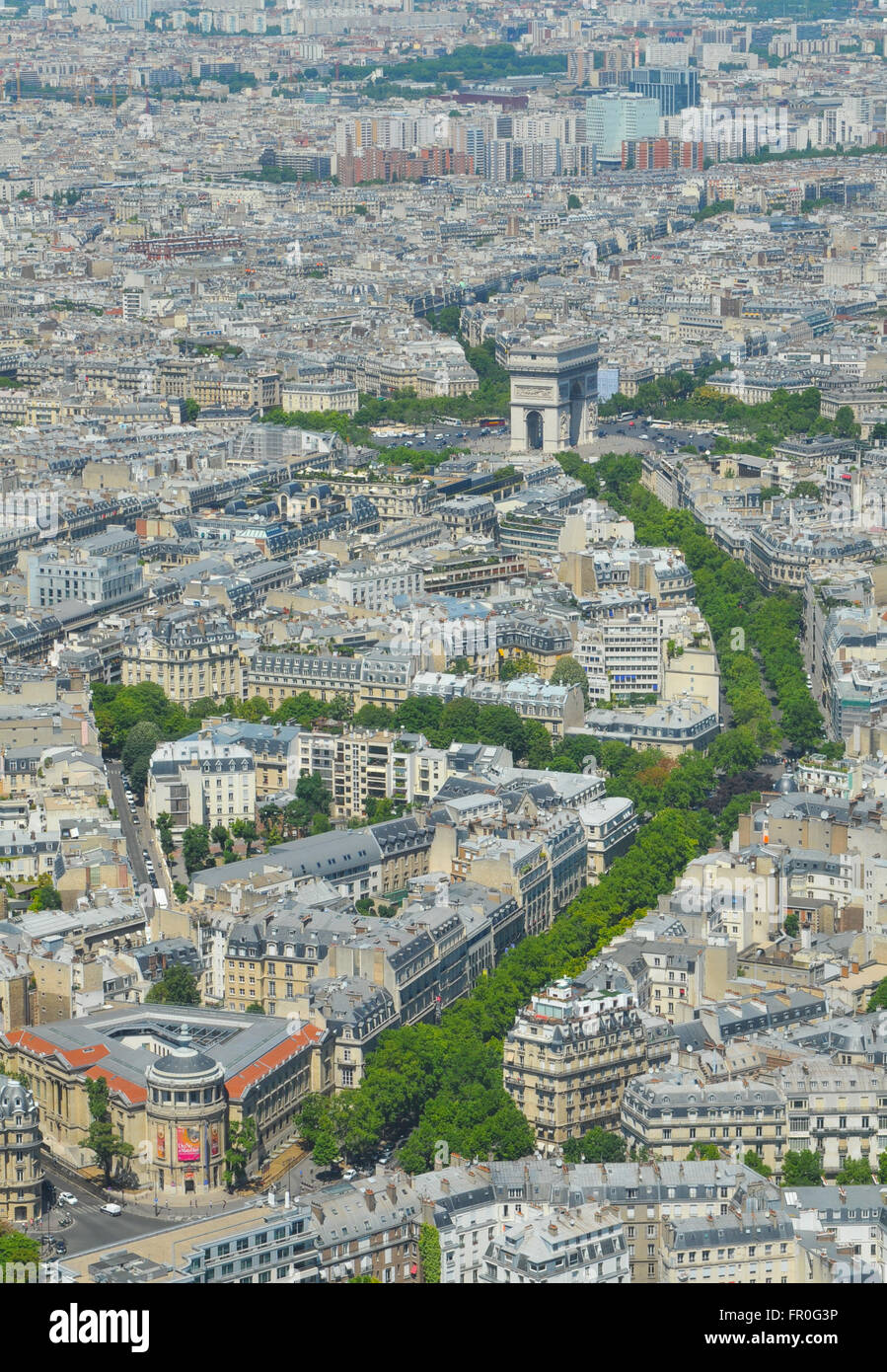 Aerial view of Paris, France as seen from Eiffel Tower Stock Photo - Alamy