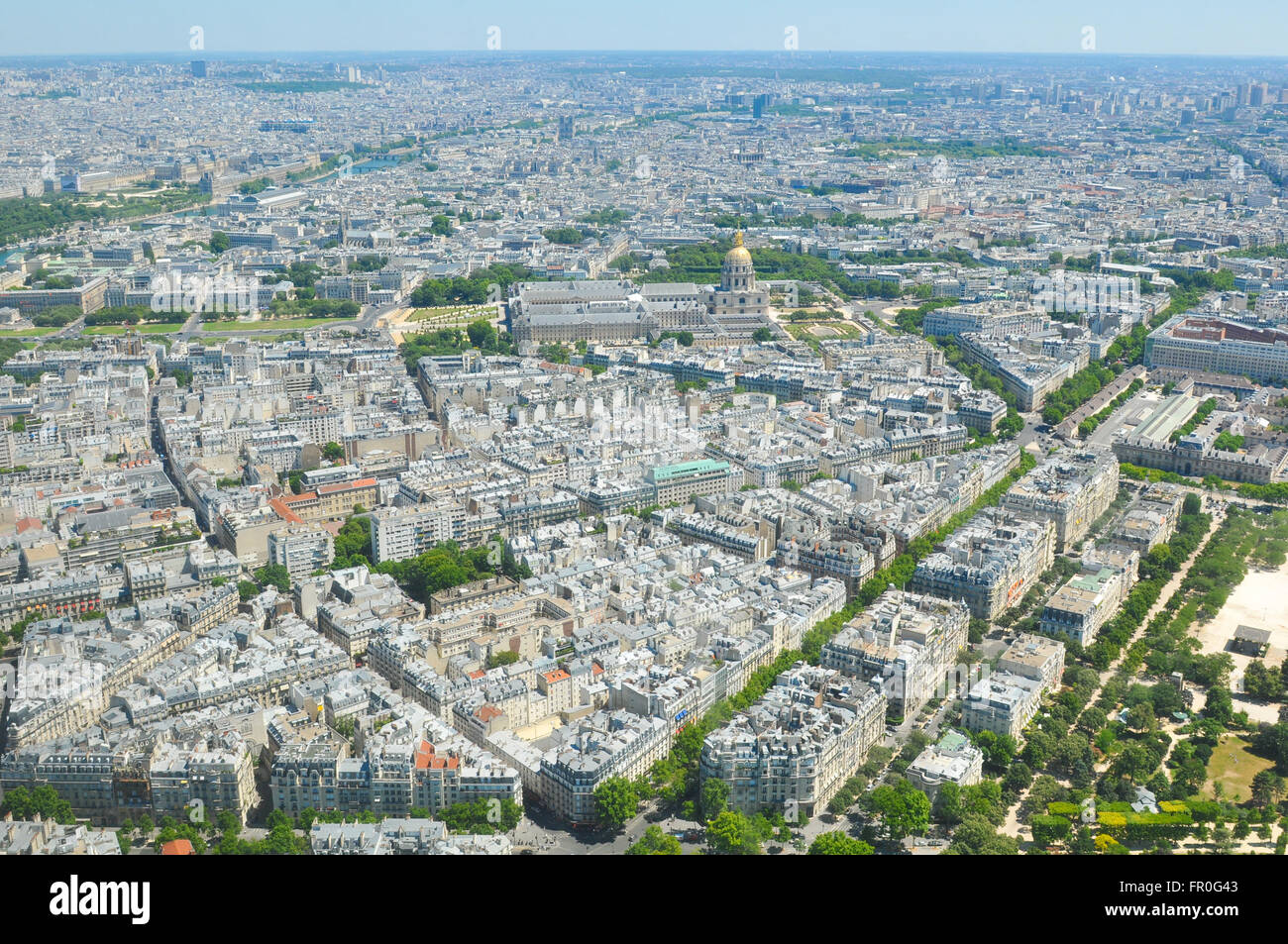Aerial view of Paris, France as seen from Eiffel Tower Stock Photo - Alamy