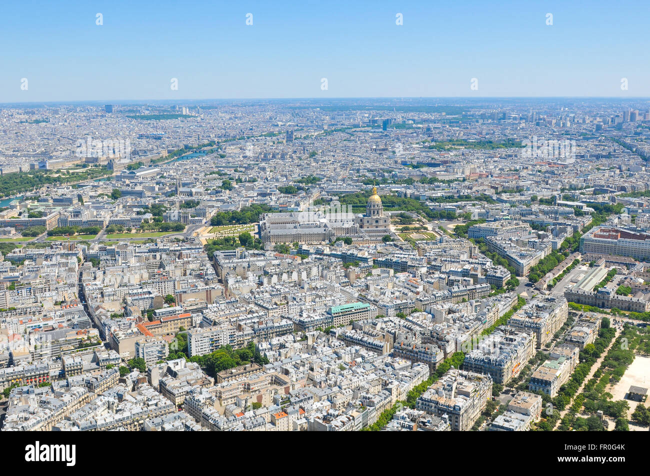 Aerial view of Paris, France as seen from Eiffel Tower Stock Photo - Alamy