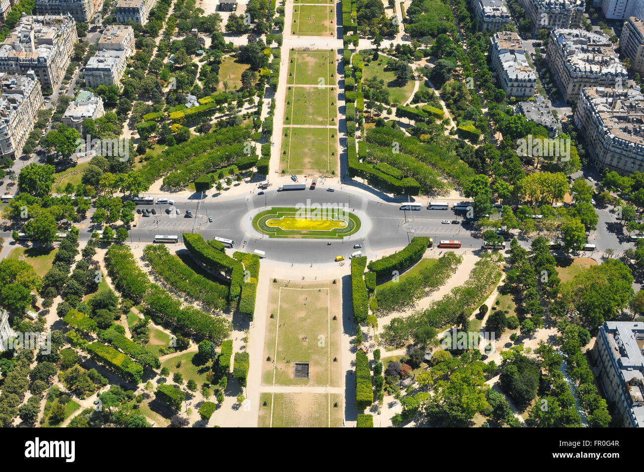 Aerial view of Paris, France as seen from Eiffel Tower Stock Photo - Alamy