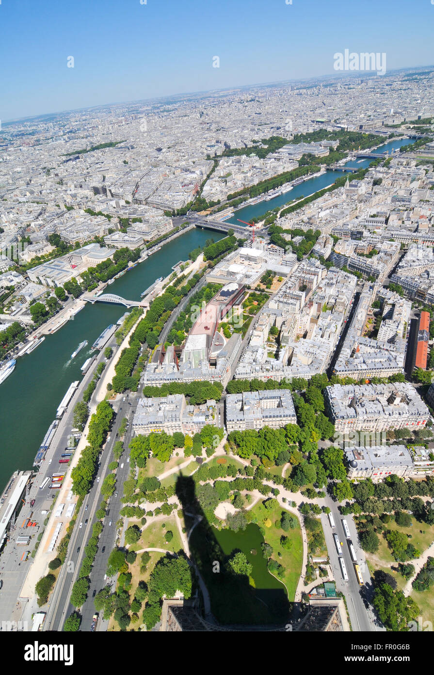 Aerial view of Paris, France as seen from Eiffel Tower Stock Photo - Alamy
