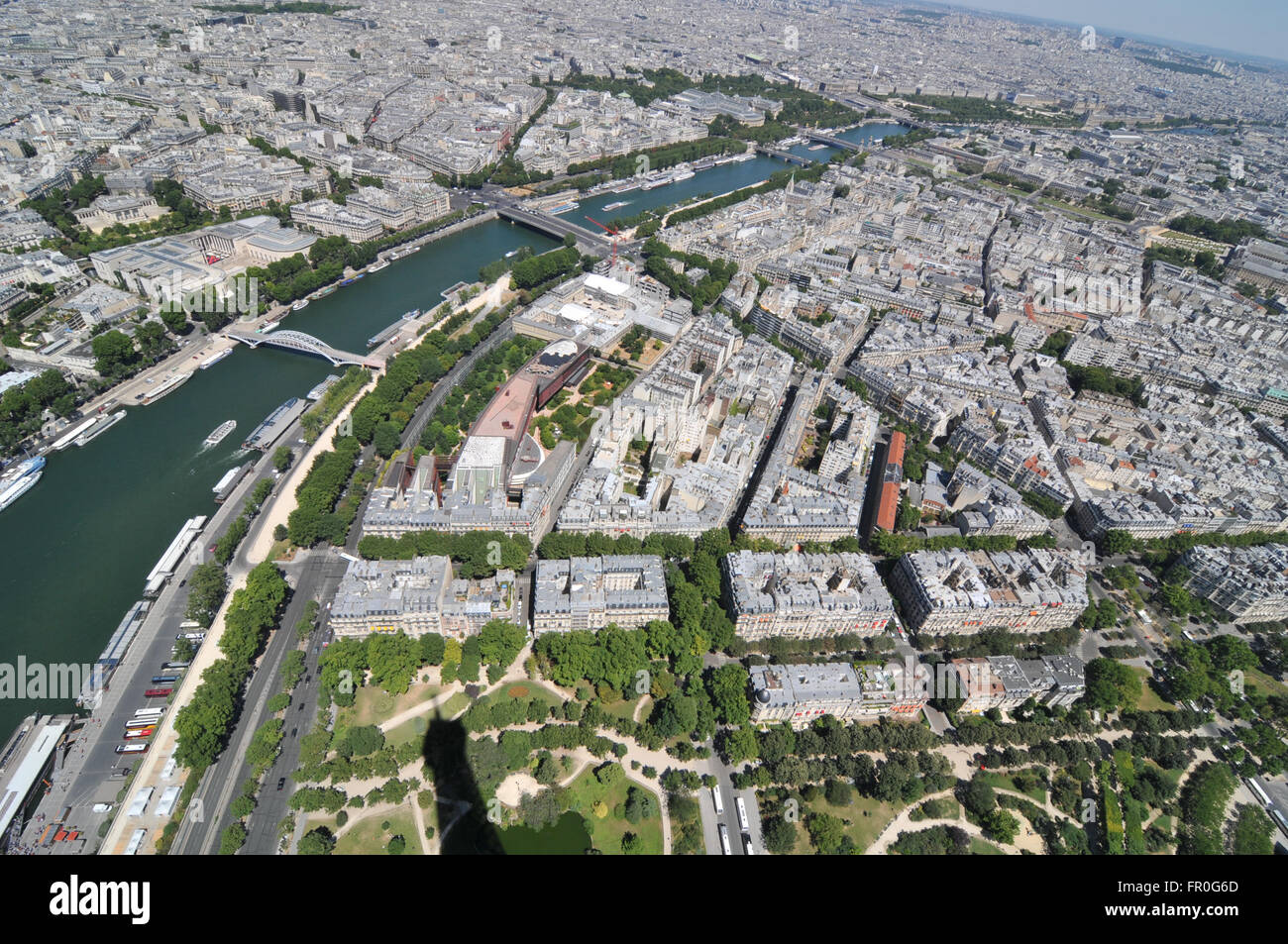 Aerial view of Paris, France as seen from Eiffel Tower Stock Photo - Alamy