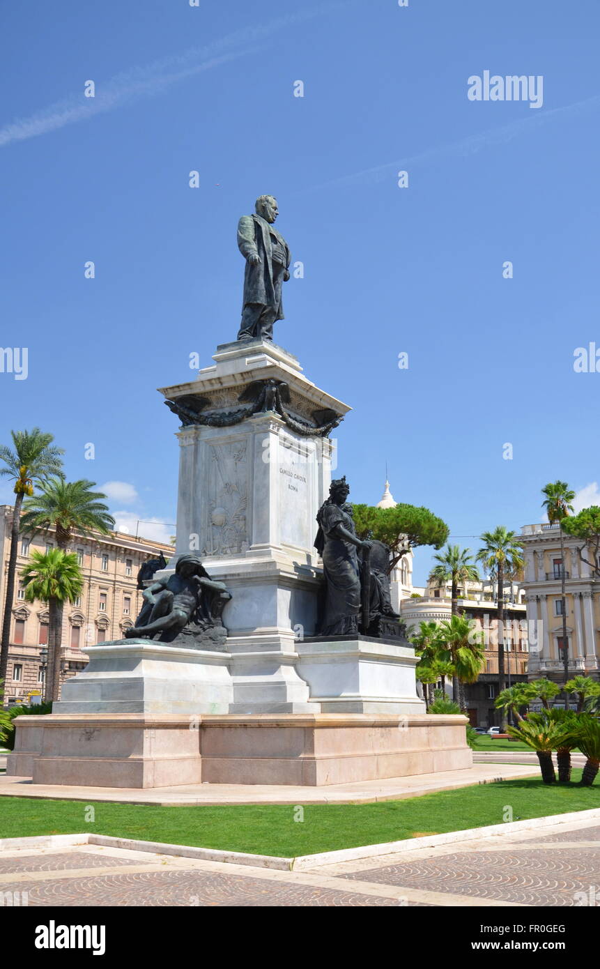 The monument of Camillo Cavour first prime minister of Italy on Piazza ...