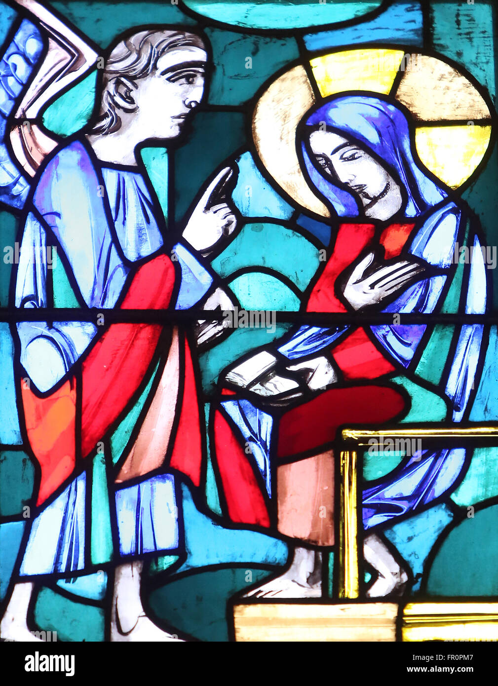 Stained glass window archangel gabriel hi-res stock photography and images - Alamy