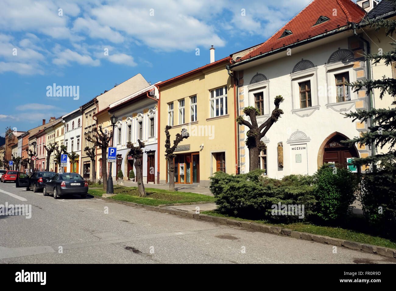 Levoca, PRESOV, SLOVAKIA - MAY 01, 2014: Street with old historical ...