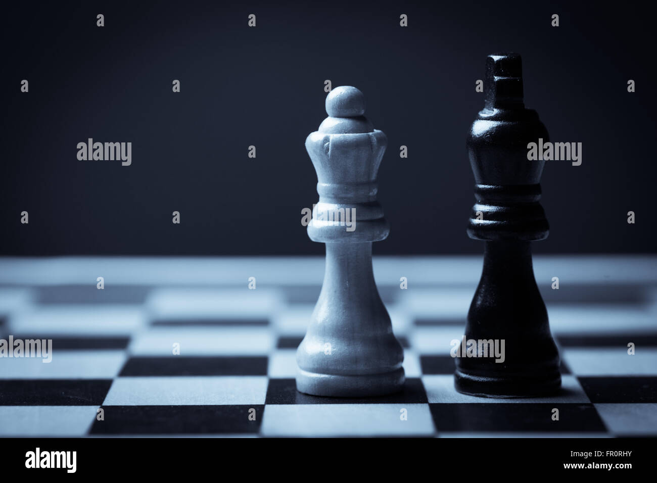 Close-up image of a chess board with chess pieces Stock Photo - Alamy