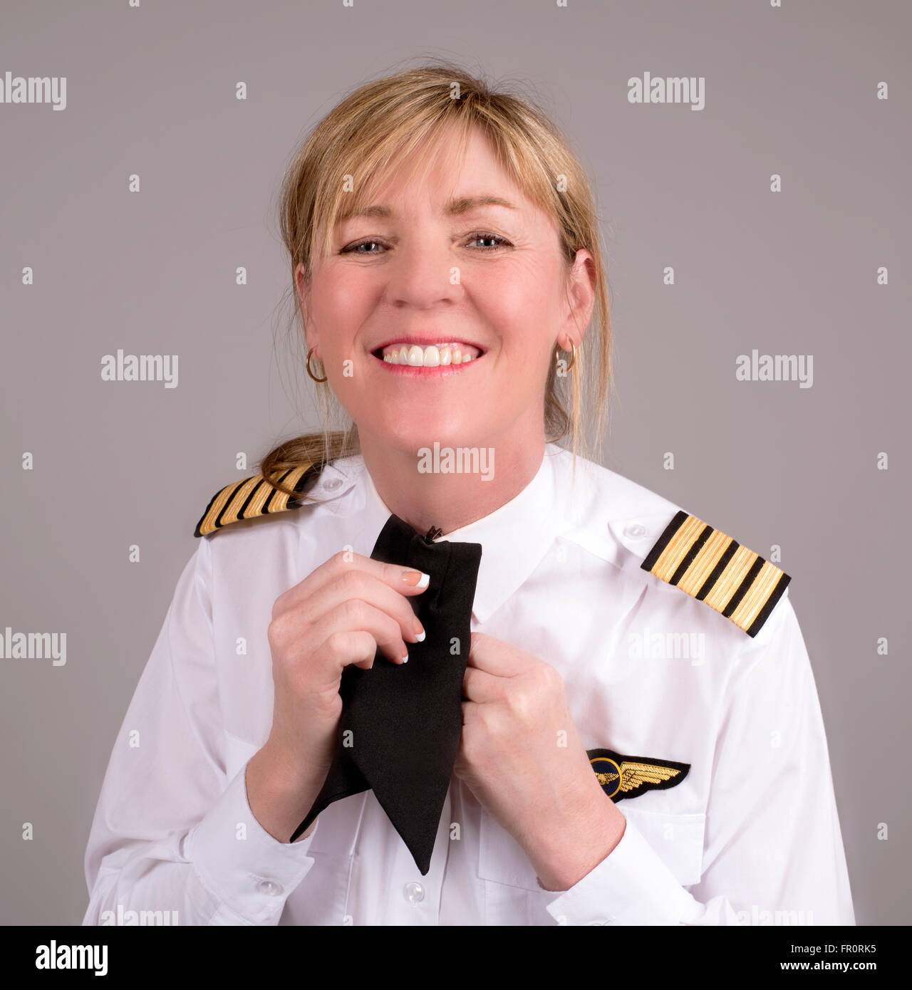 Senior female airline pilot in hi-res stock photography and images - Alamy