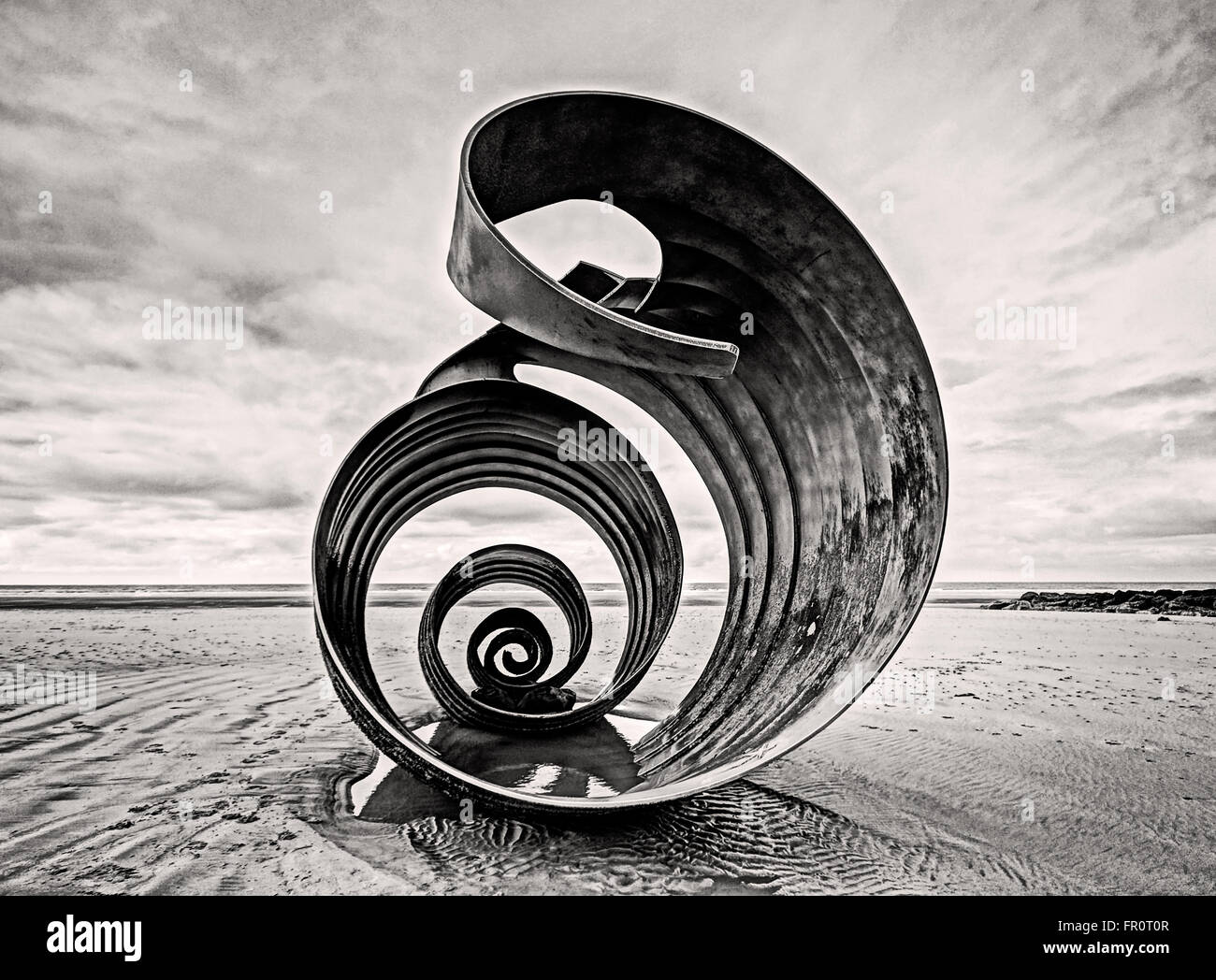 Cleveleys swirls and contours. Mary's Golden shell on Cleveleys beach ...