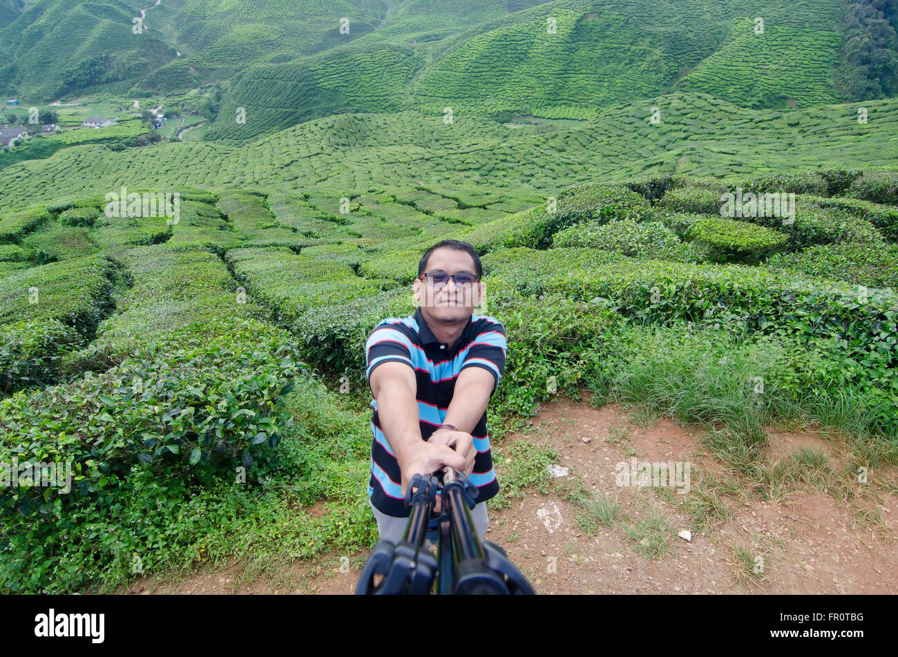 selfie at tea plantation Stock Photo - Alamy