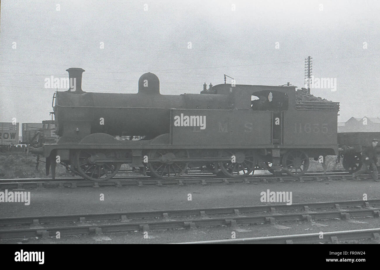LMS Furness Railway 0-6-2T 11635 locomotive w'drawn 1934 Stock Photo ...