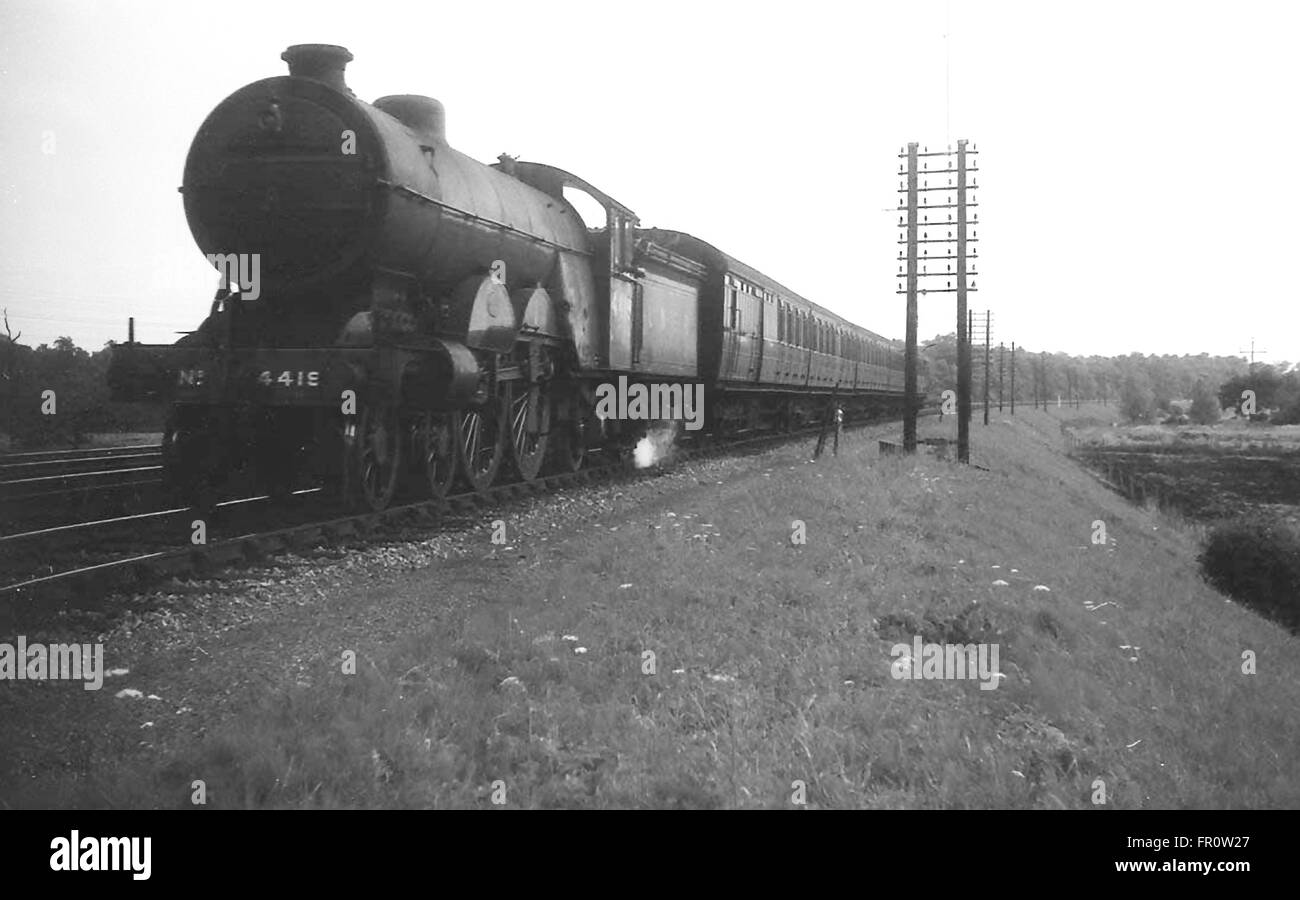 LNER C1 Class 4-4-2 Atlantic No. 4419 on a passenger train Stock Photo ...