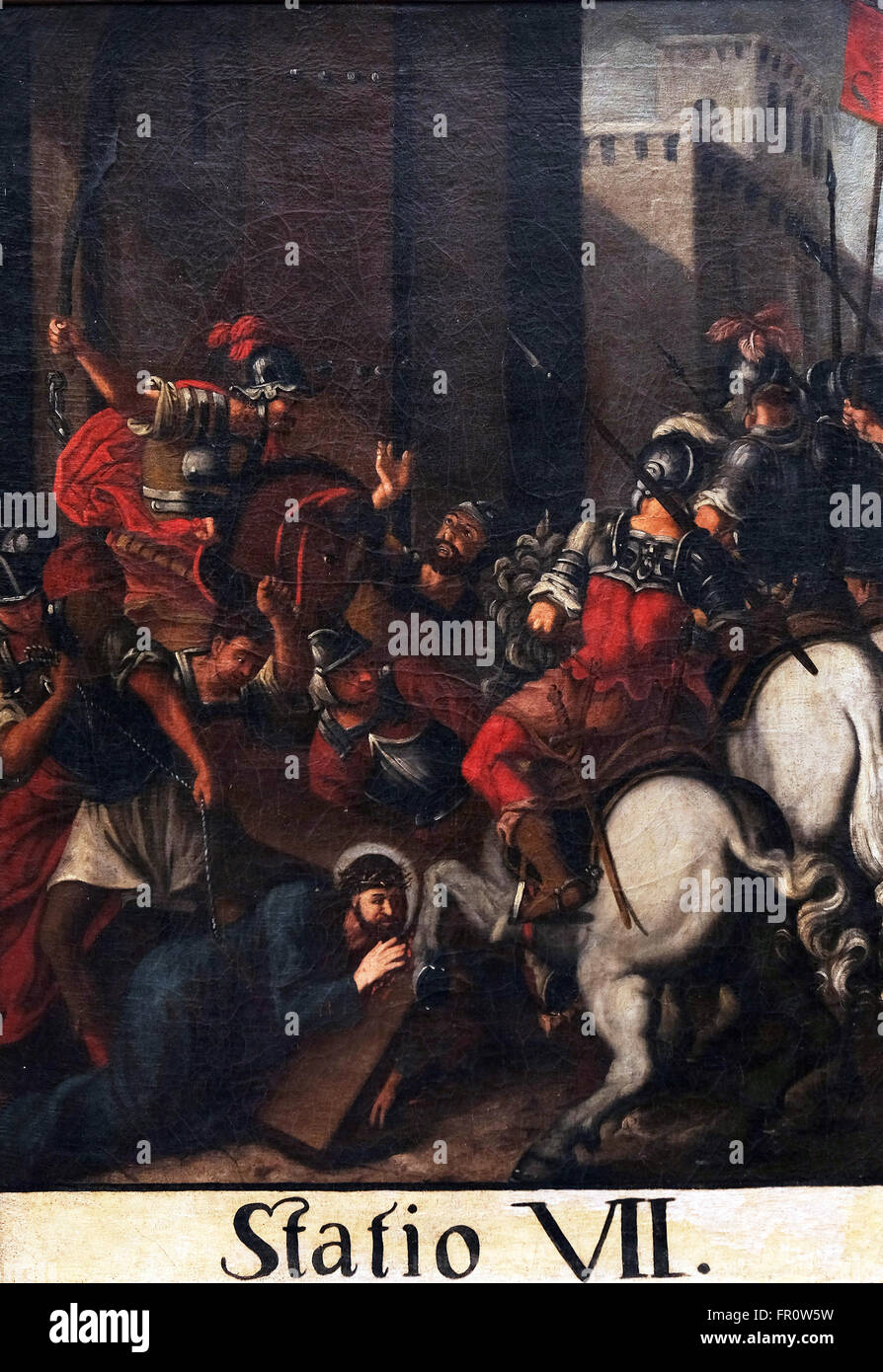 7th station of cross hi-res stock photography and images - Alamy