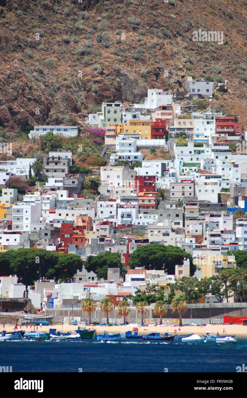 Gorgeous San Andres village and Teresitas beach on Tenerife island ...