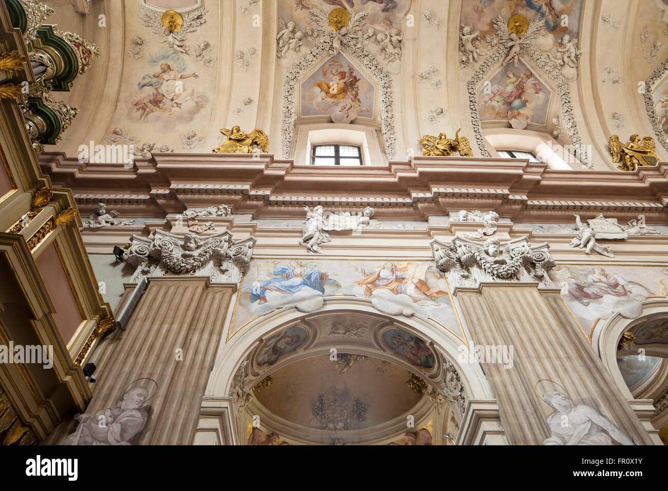 Baroque interior of St Anna church in Krakow, Poland Stock Photo - Alamy
