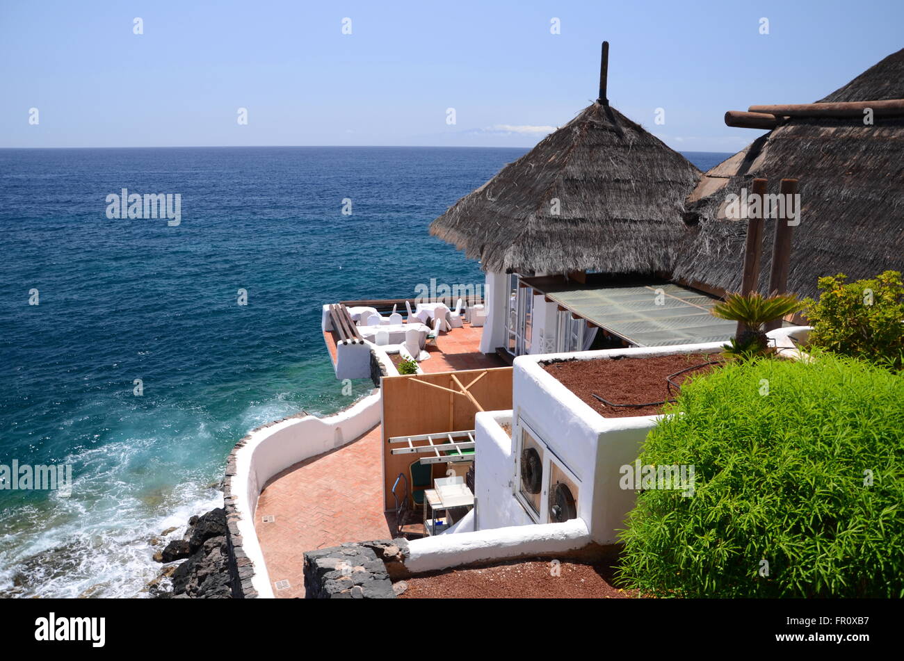 Picturesque beach club in Costa Adeje. Costa Adeje is vacation resort ...