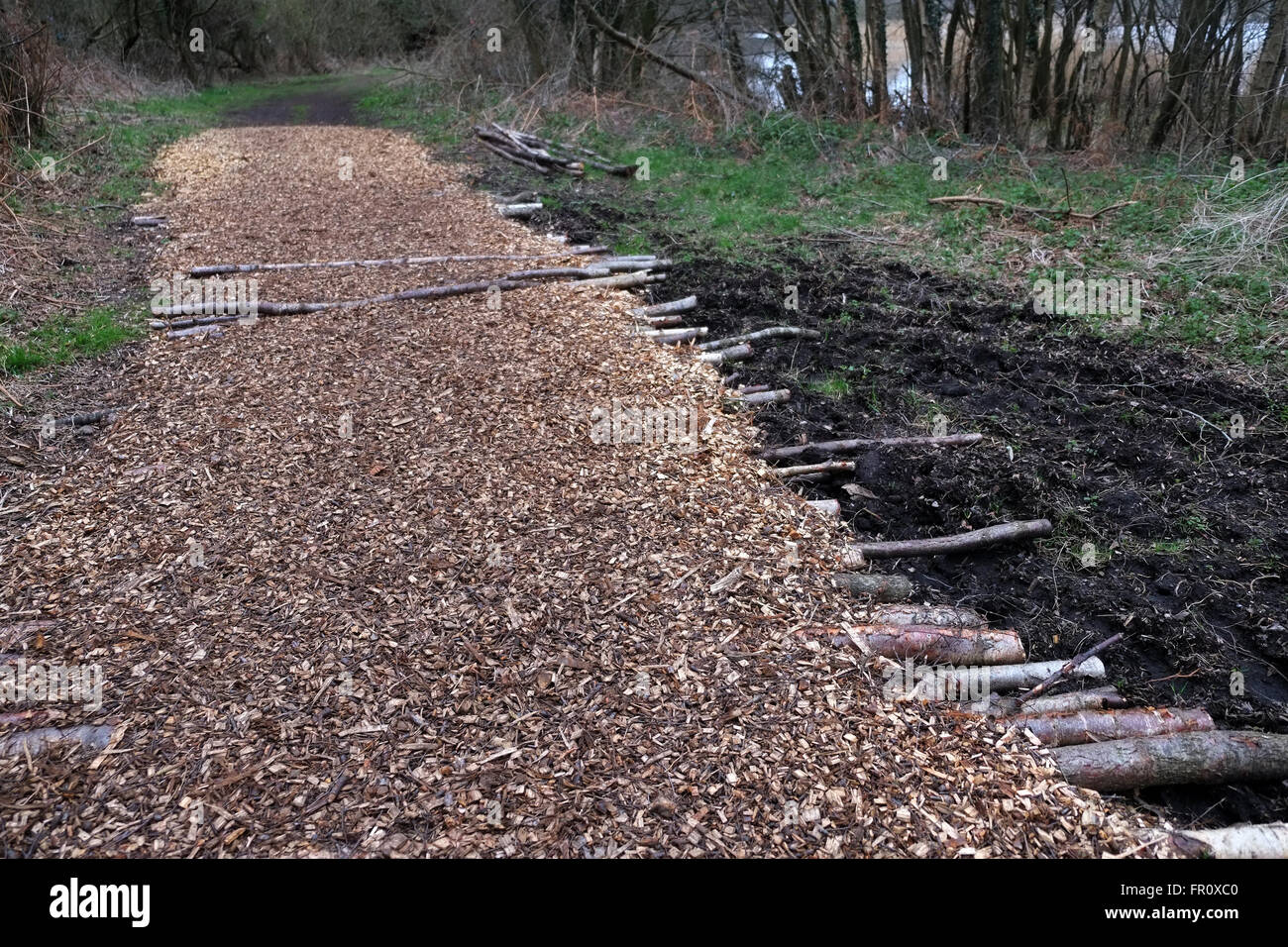 Wood chip path hi-res stock photography and images - Alamy