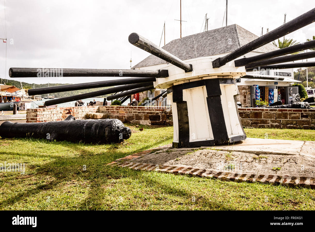 Capstan, Nelson's Dockyard, English Harbour, Antigua Stock Photo - Alamy