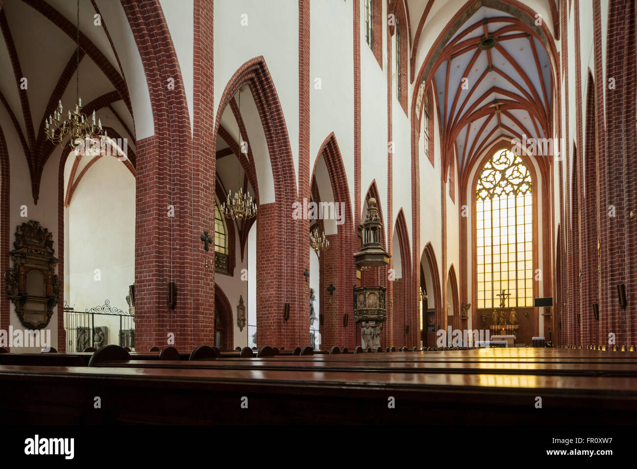 St Mary Magdalene cathedral church in Wroclaw old town, Poland ...