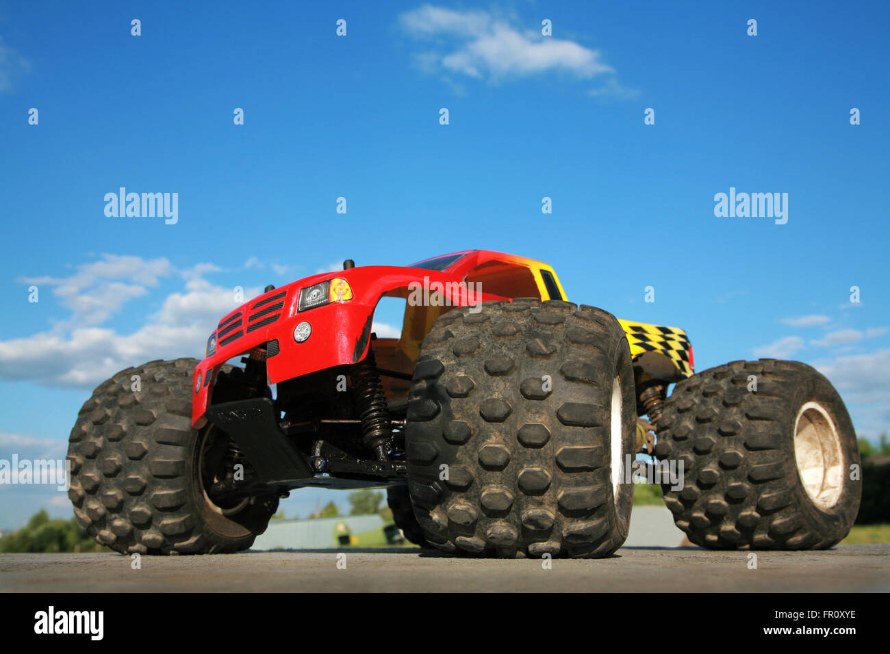 Radio-controlled model of the red car close-up Stock Photo - Alamy