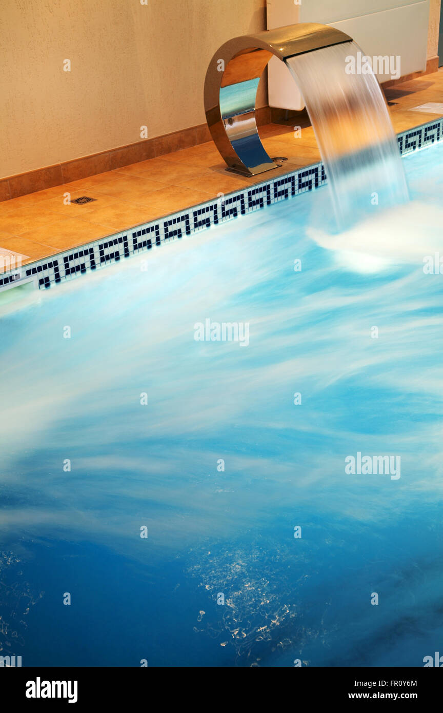 Stream of water current in beautiful pool Stock Photo - Alamy