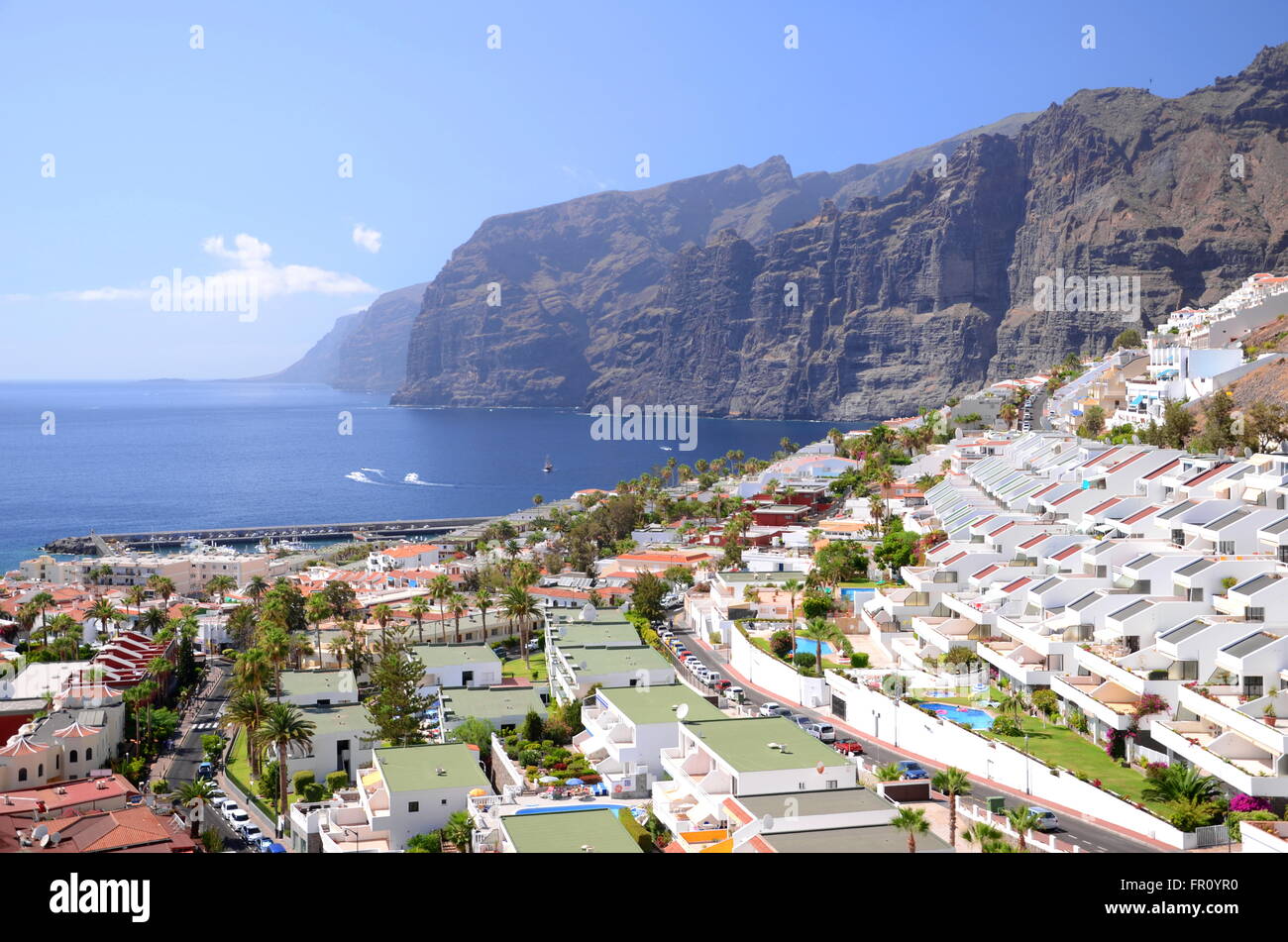 Majestic giant volcanic Los Gigantes cliffs on Tenerife, Spain Stock ...