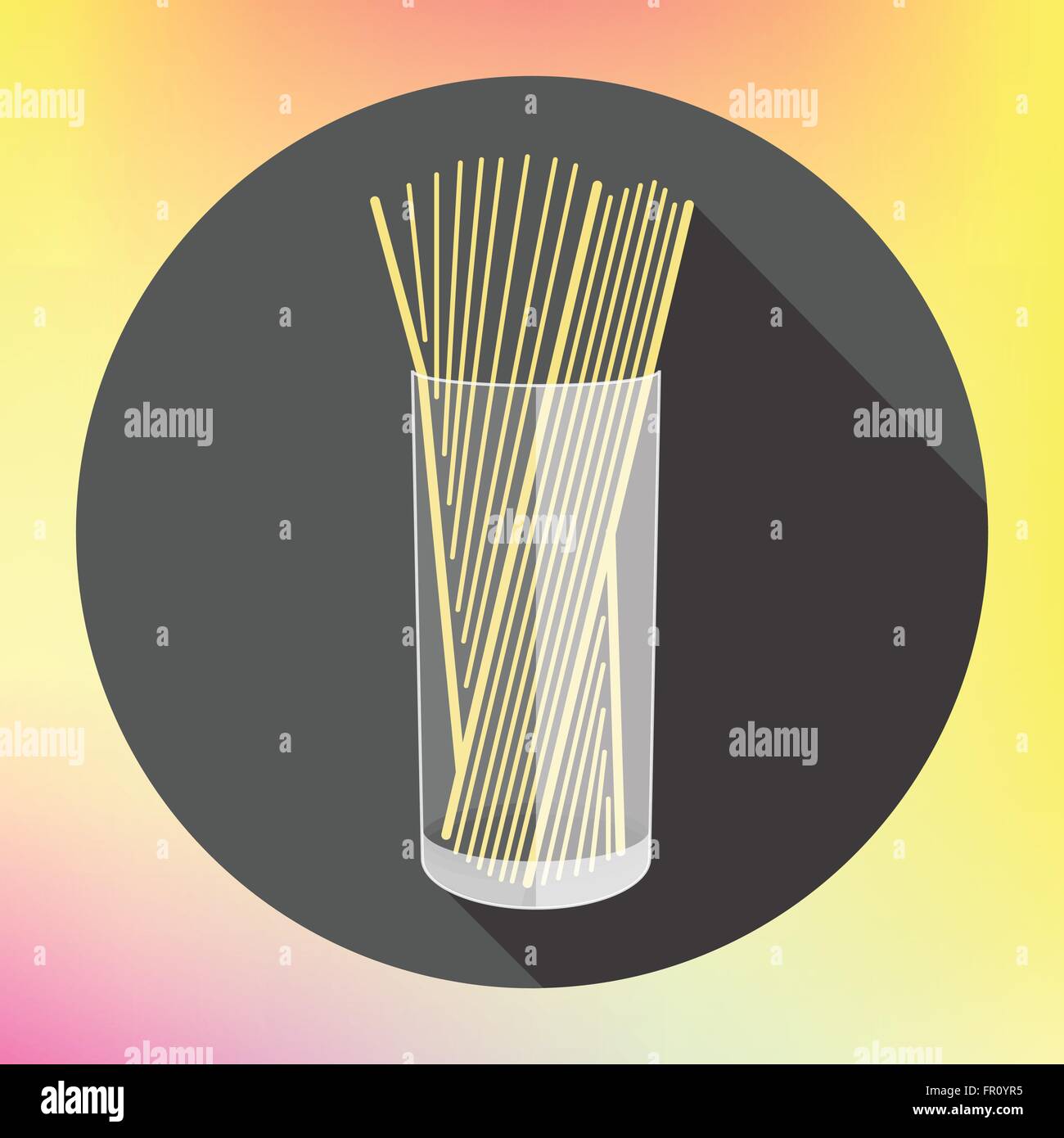 spaghetti pasta glass flat icon Stock Vector Image & Art - Alamy