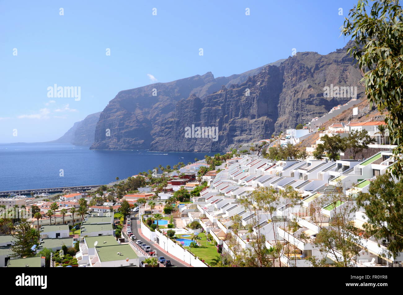 Majestic giant volcanic Los Gigantes cliffs on Tenerife, Spain Stock ...