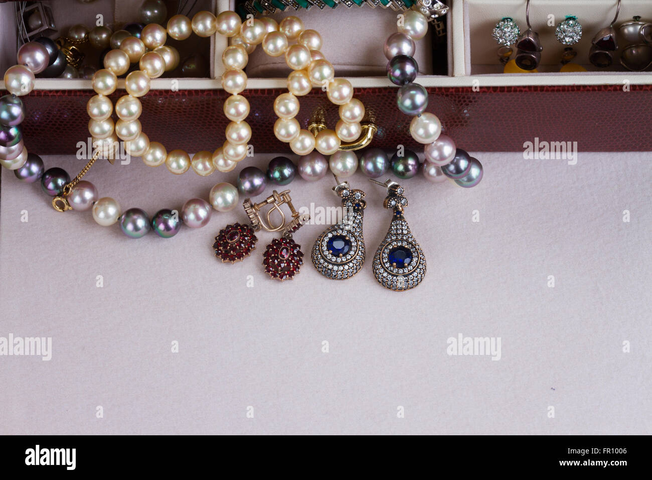 Jewellery in box Stock Photo - Alamy