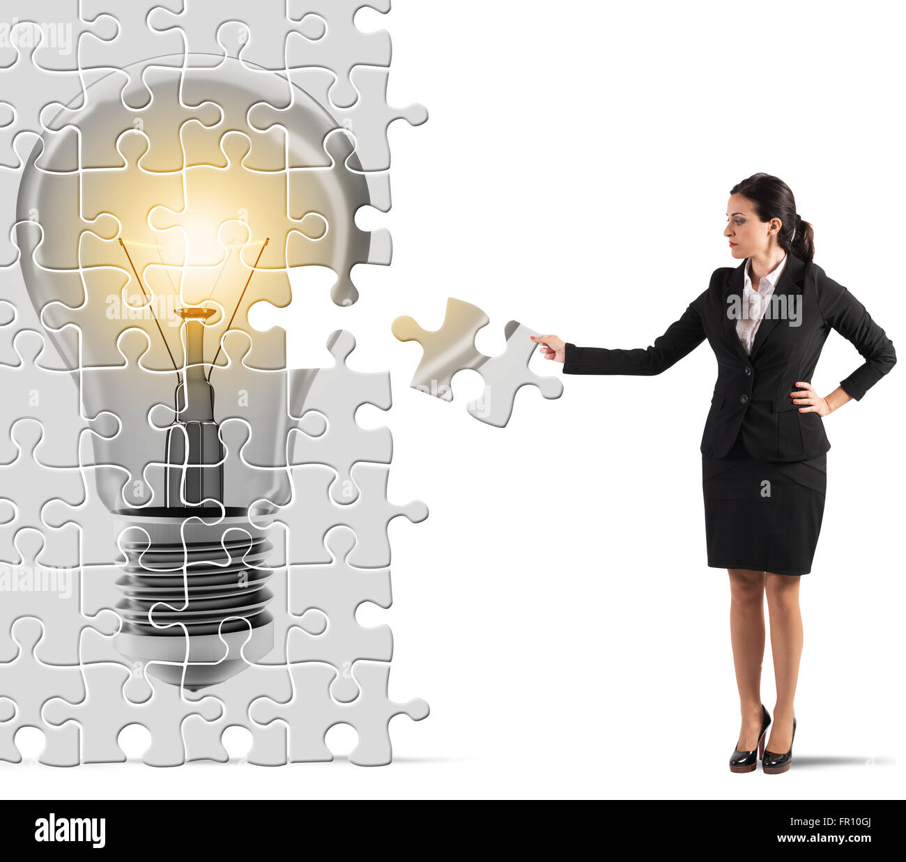 Build an idea puzzle Stock Photo - Alamy