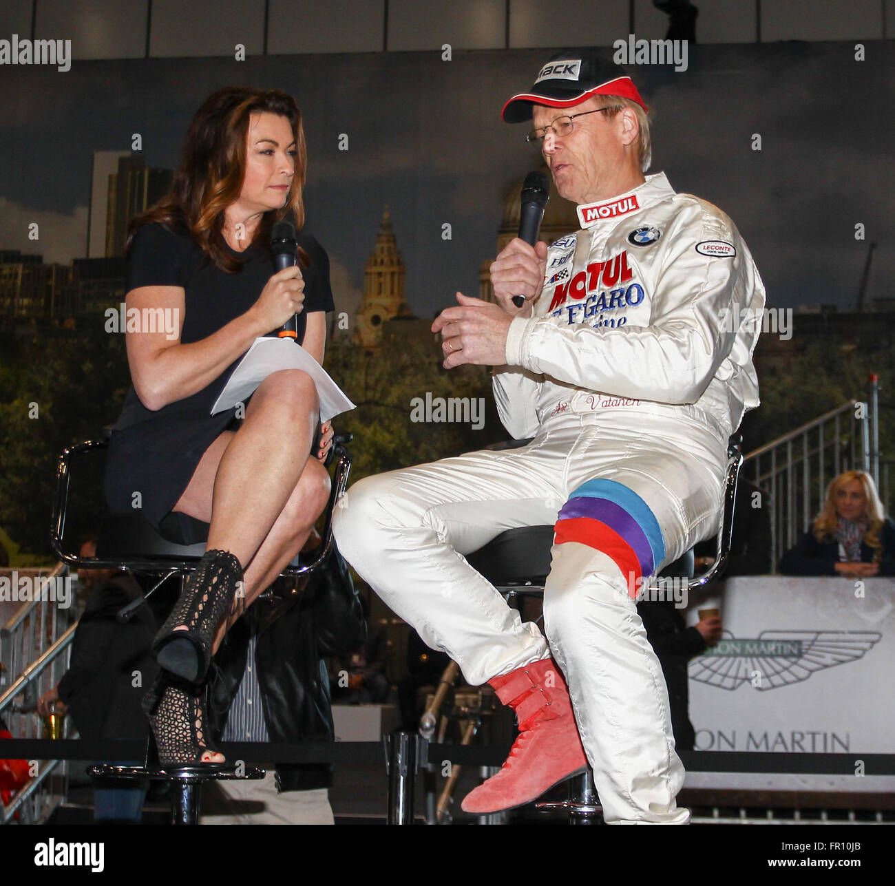 Jensen Button, Jodie Kidd and Suzi Perry attend the London Classic Car ...