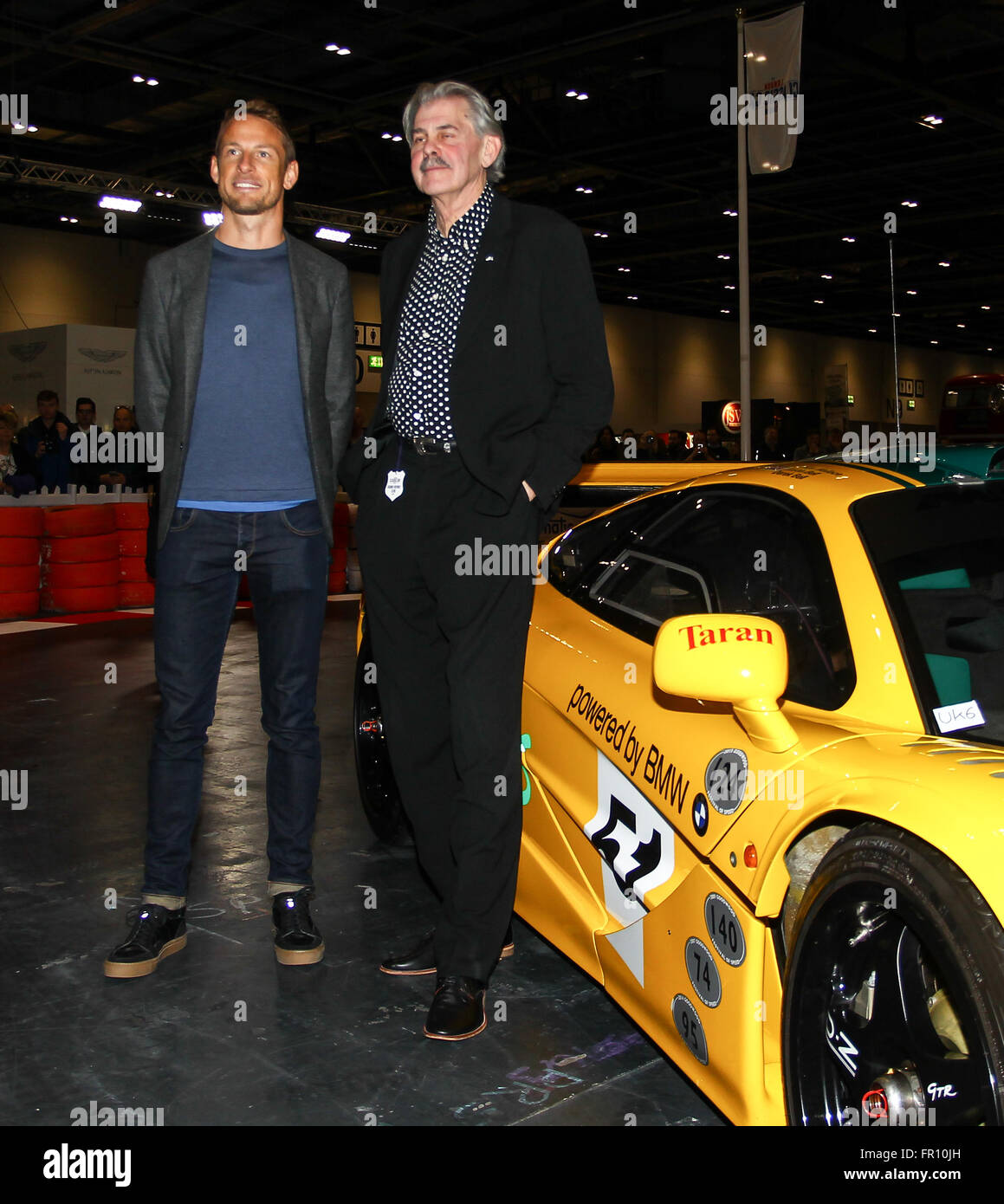 Jensen Button, Jodie Kidd and Suzi Perry attend the London Classic Car ...