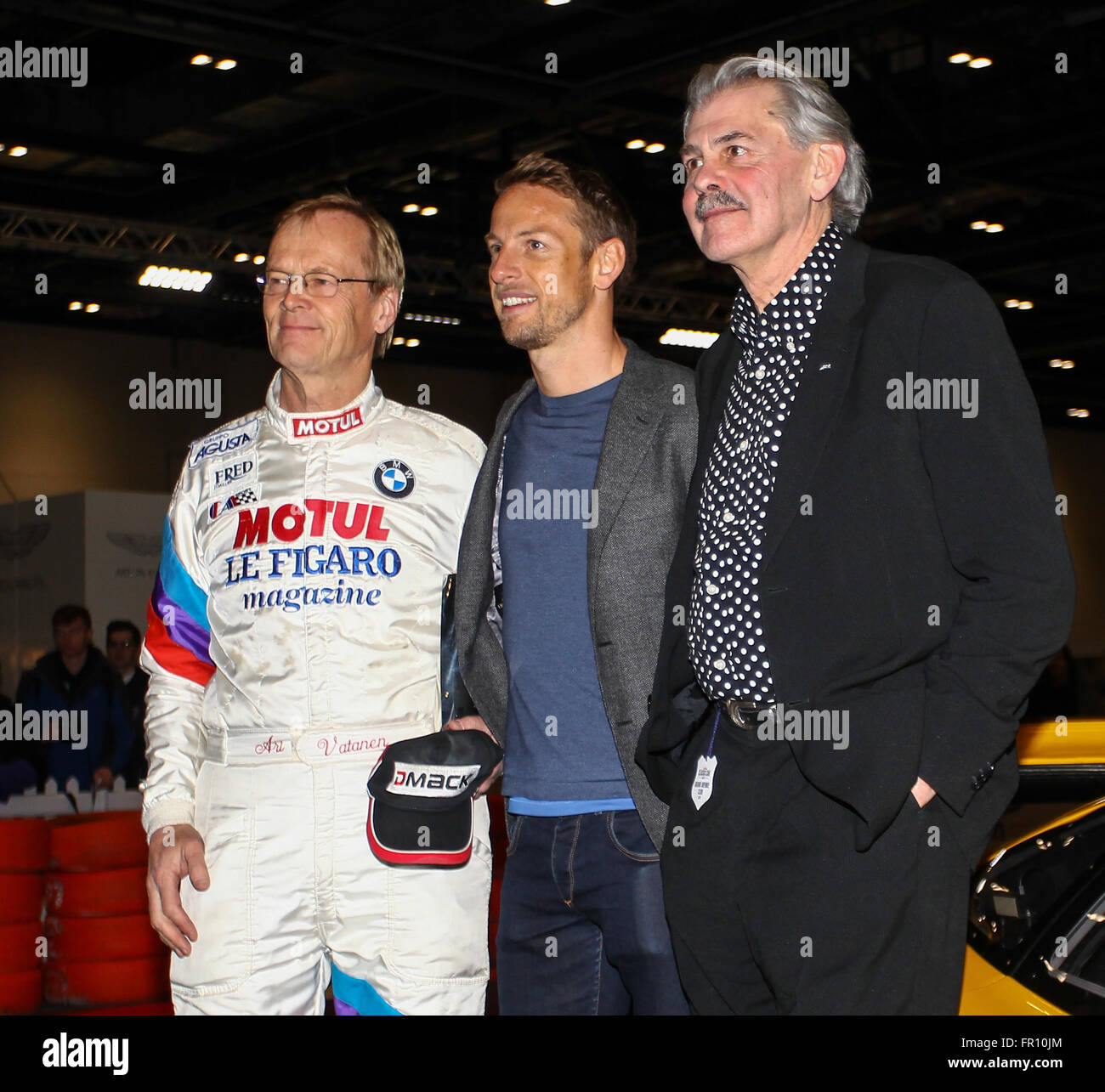 Jensen Button, Jodie Kidd and Suzi Perry attend the London Classic Car ...