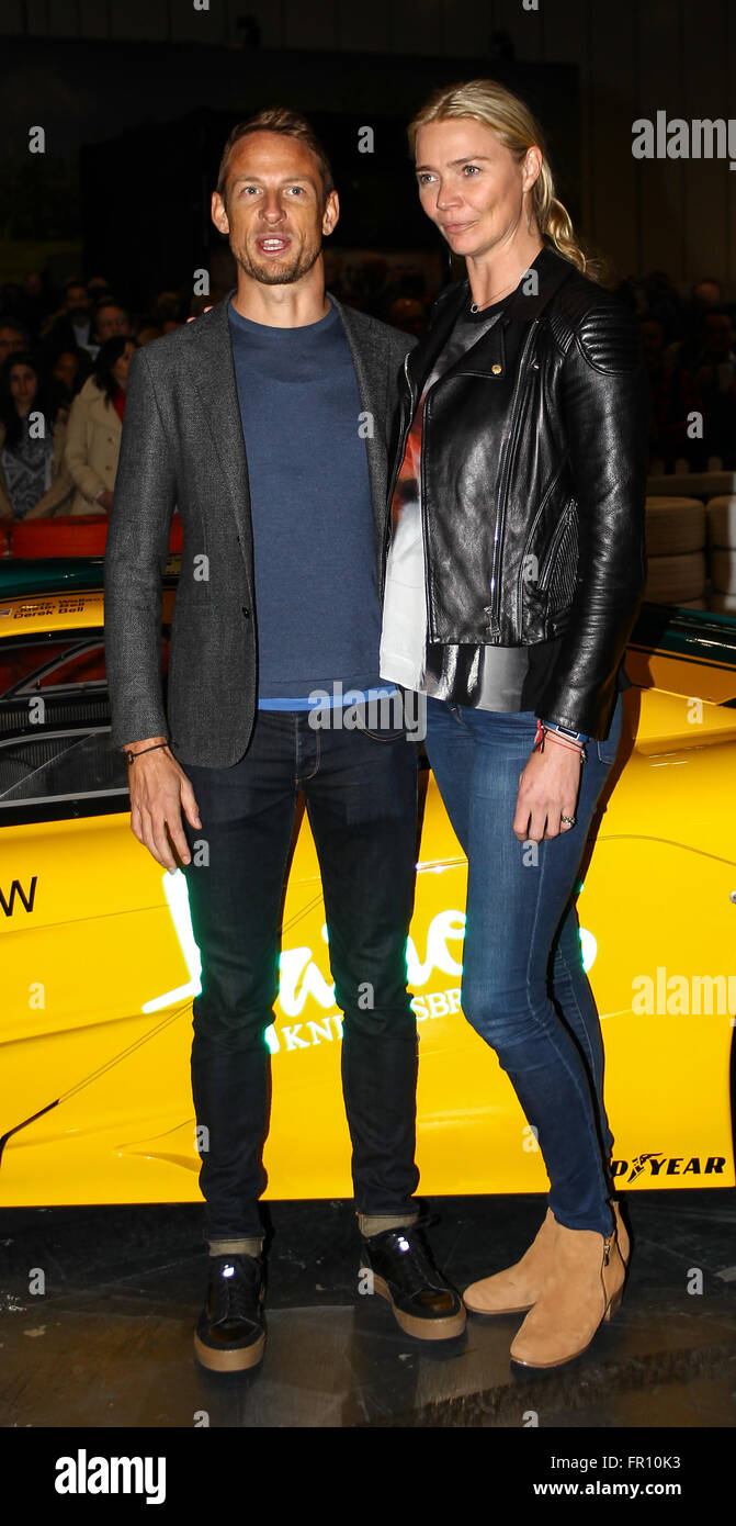 Jensen Button, Jodie Kidd and Suzi Perry attend the London Classic Car ...