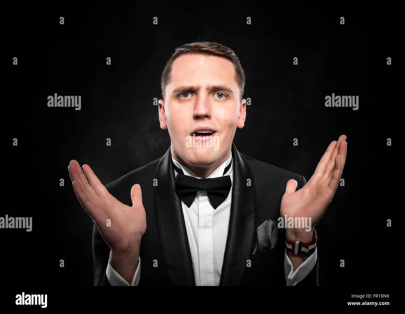 Portrait of surprised businessman Stock Photo - Alamy