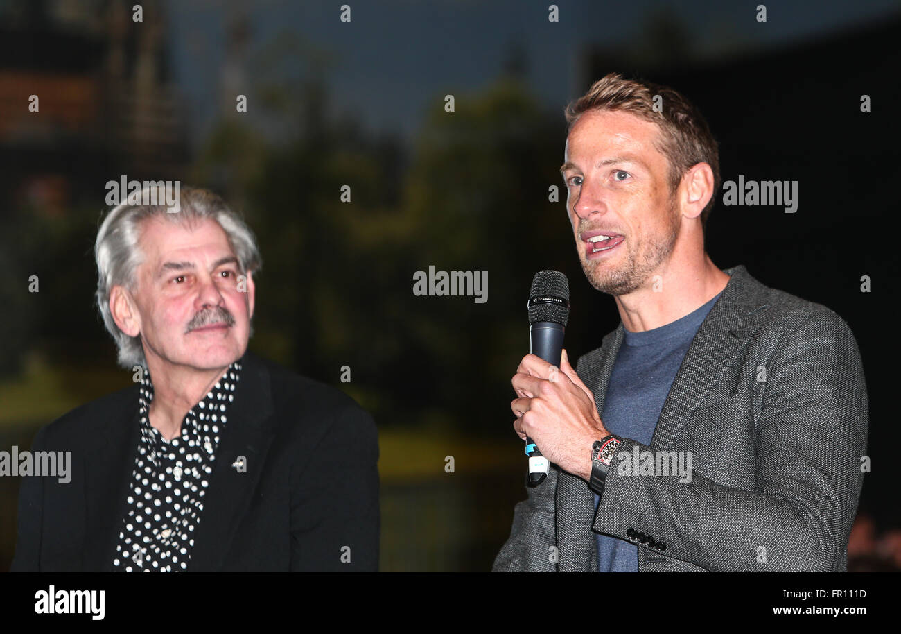 Jensen Button, Jodie Kidd and Suzi Perry attend the London Classic Car ...