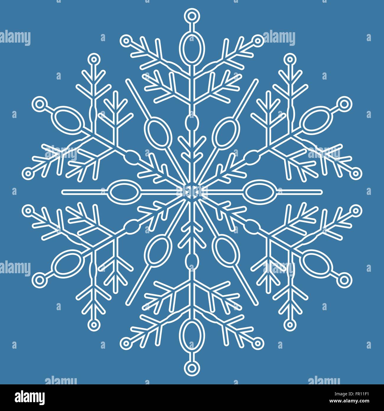Pretty Vector Round Snowflake Stock Vector Image & Art - Alamy