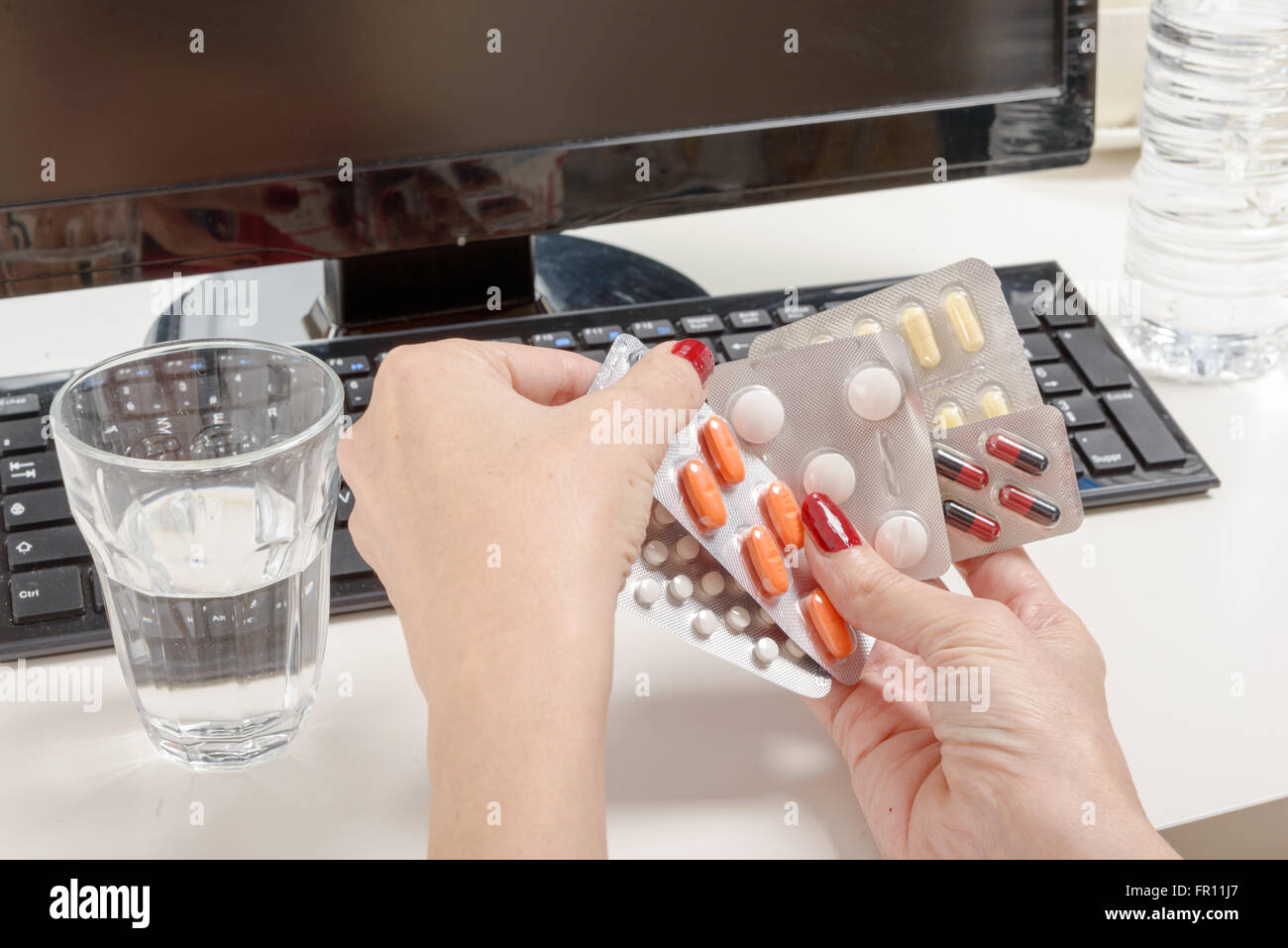 Medicine Concept Computer Keyboard Pill High Resolution Stock ...
