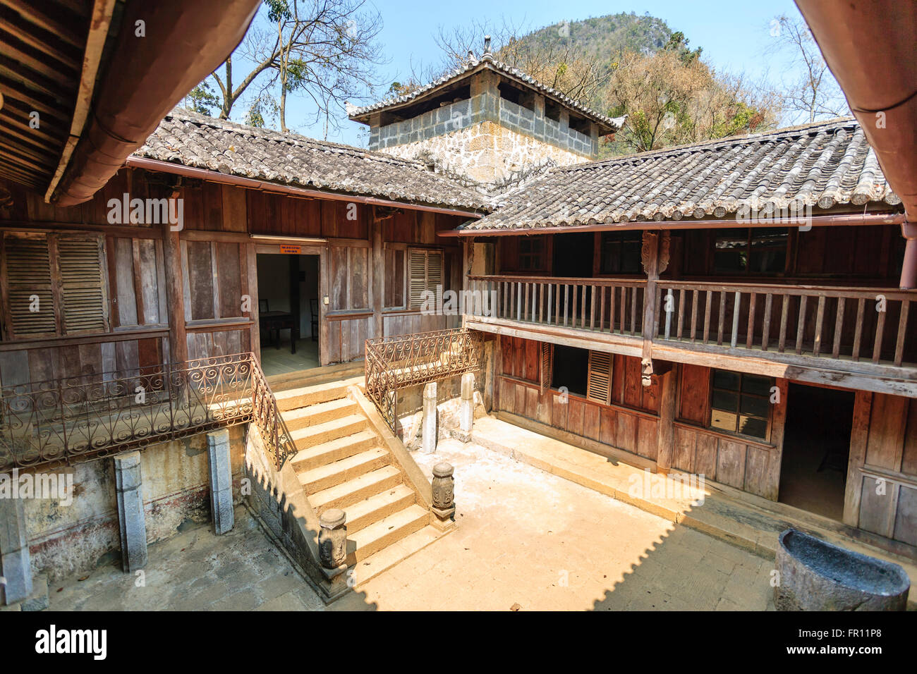 Ha Giang, Vietnam - March 18, 2016: Old building at Sa Phin Town in Ha ...