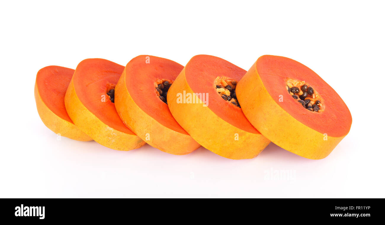 Papaya slice sliced cut half pawpaw hi-res stock photography and images ...