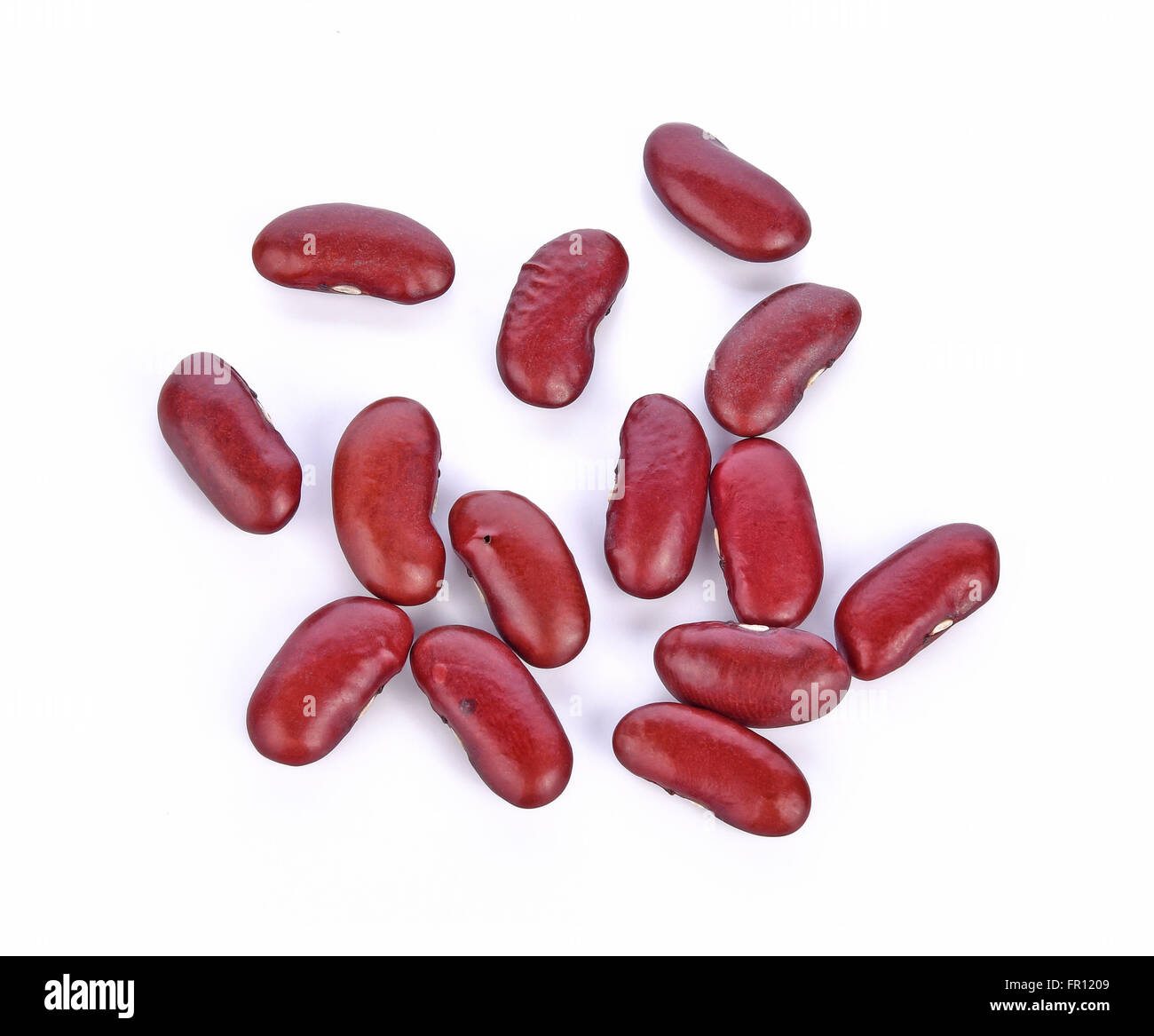 Red kidney beans white background Cut Out Stock Images & Pictures - Alamy