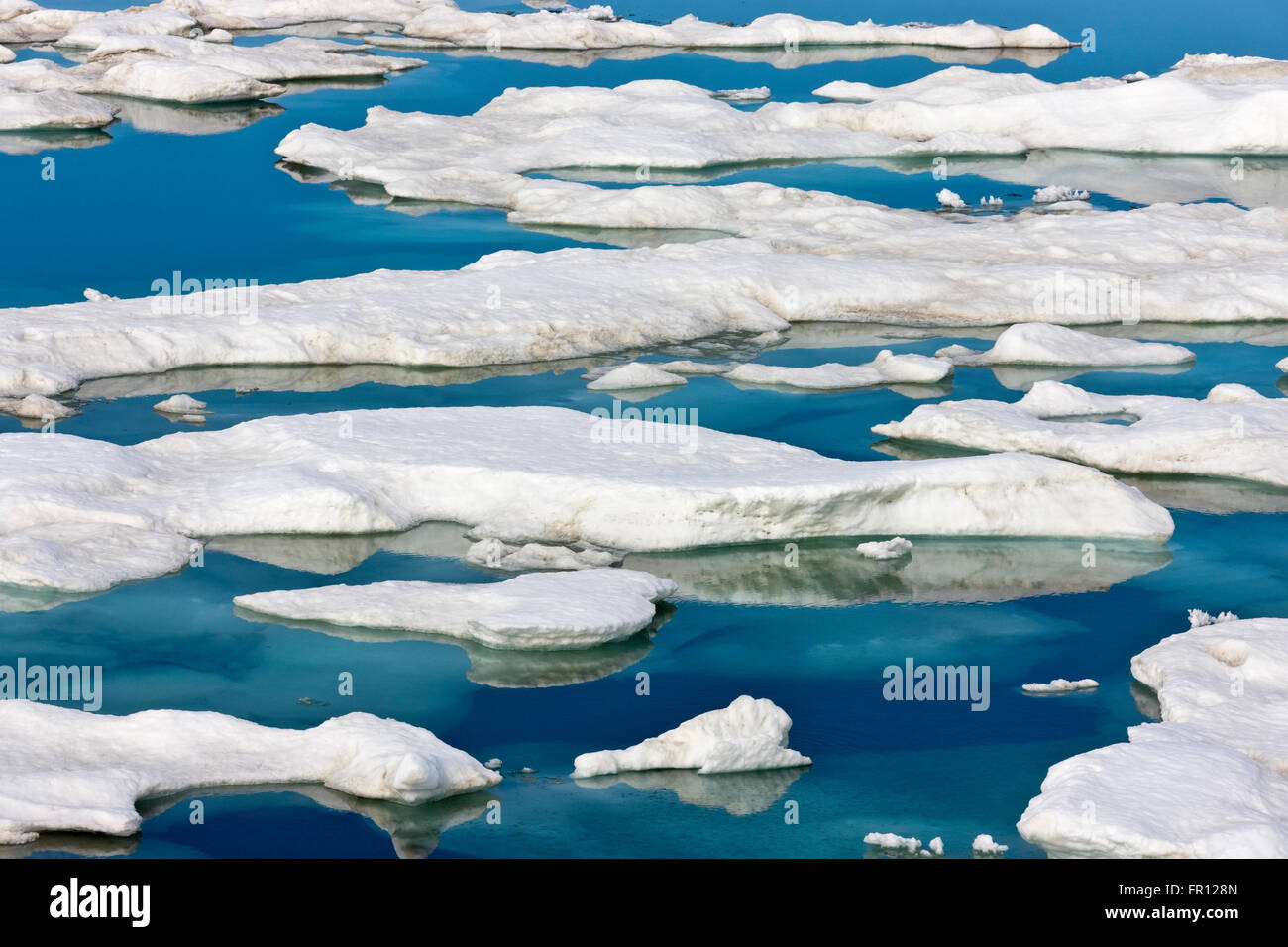 Floating ice on Bering Sea, Russia Far East Stock Photo - Alamy