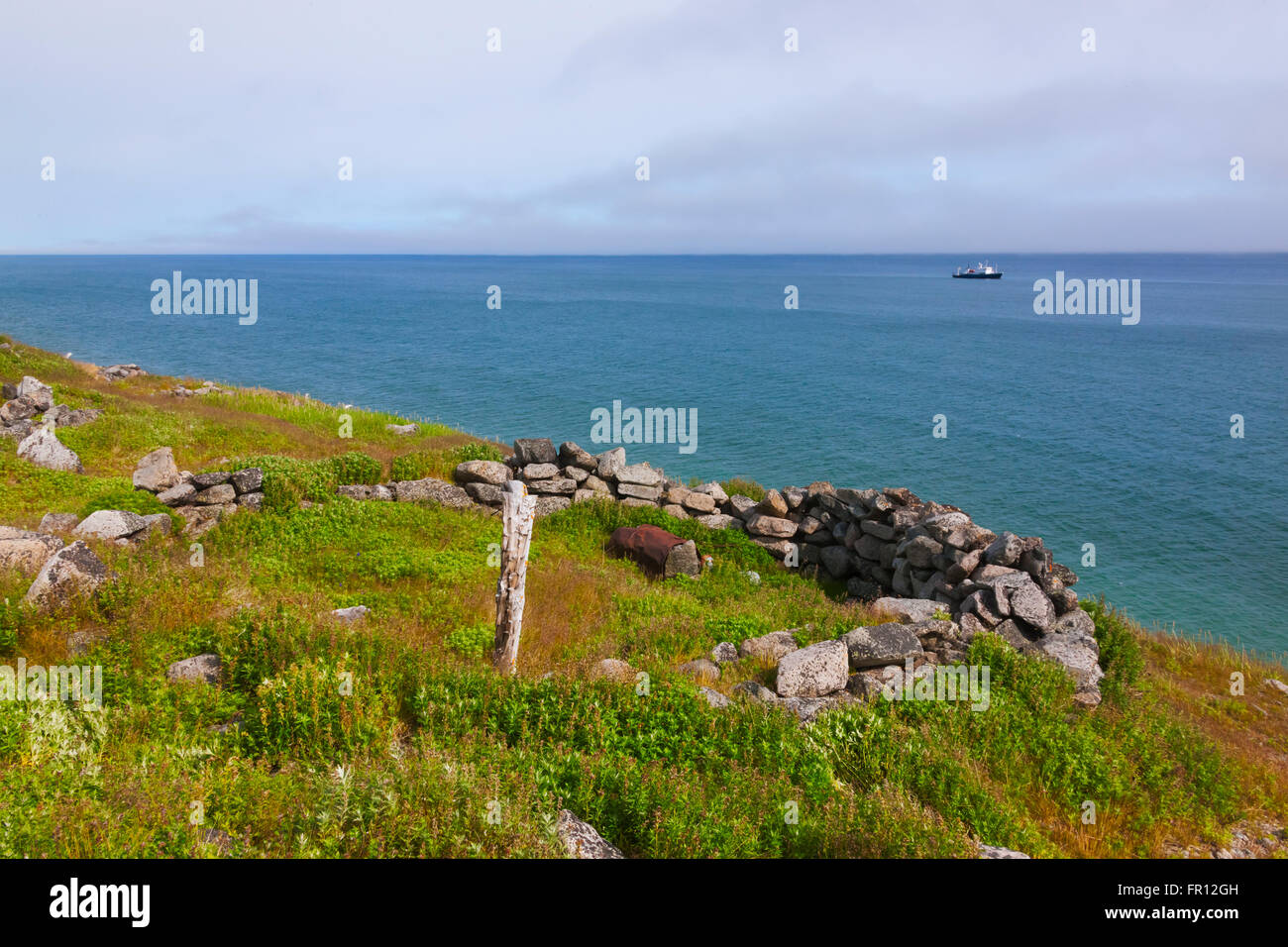 Settler's old house, Cape Dezhnev, most eastern corner of Eurasia ...
