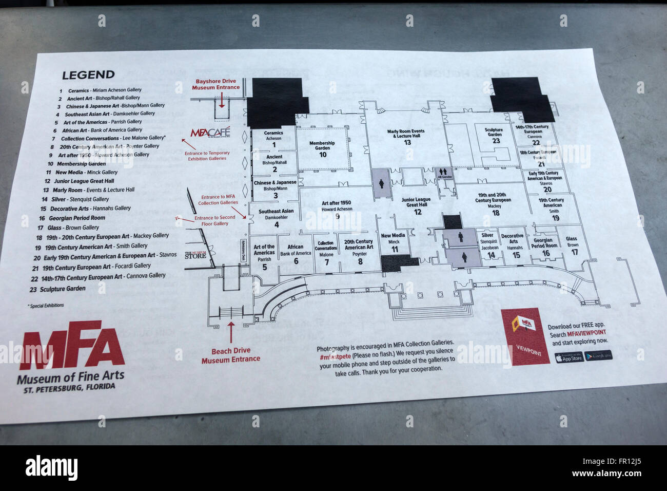 Florida FL St. Saint Petersburg Museum of Fine Arts art gallery map ...