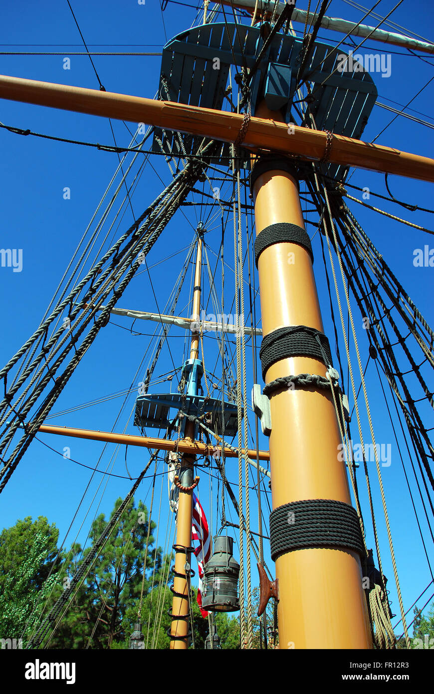 An image of a sailing ships masts Stock Photo - Alamy