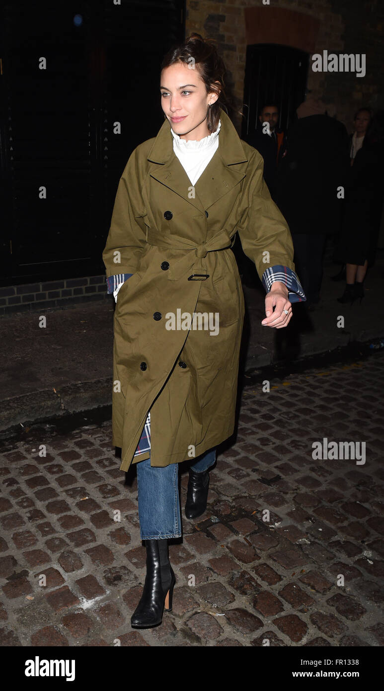 Alexa Chung pictured leaving the Archive X M&S British Fashion Launch ...